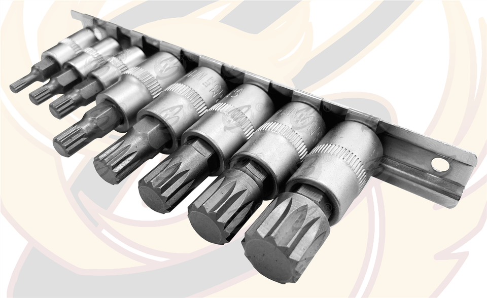 SPLINE BIT Socket Set 1/4" & 3/8" Drive Spline Bits Sockets Triple ...