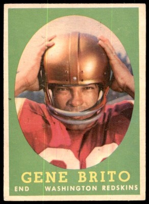 1958 TOPPS GENE BRITO 113 VG FOOTBALL WASHINGTON REDSKINS | eBay