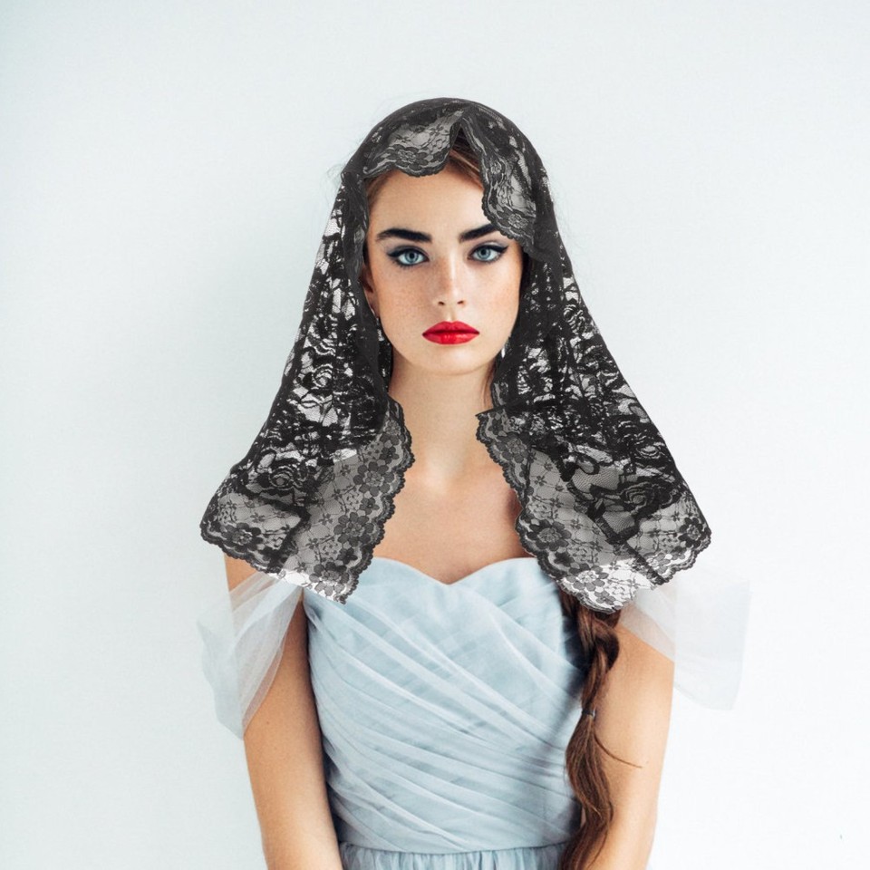 Bridal Wedding Lace Veil Embroidered Tulle Shawl Elegance Bride ...