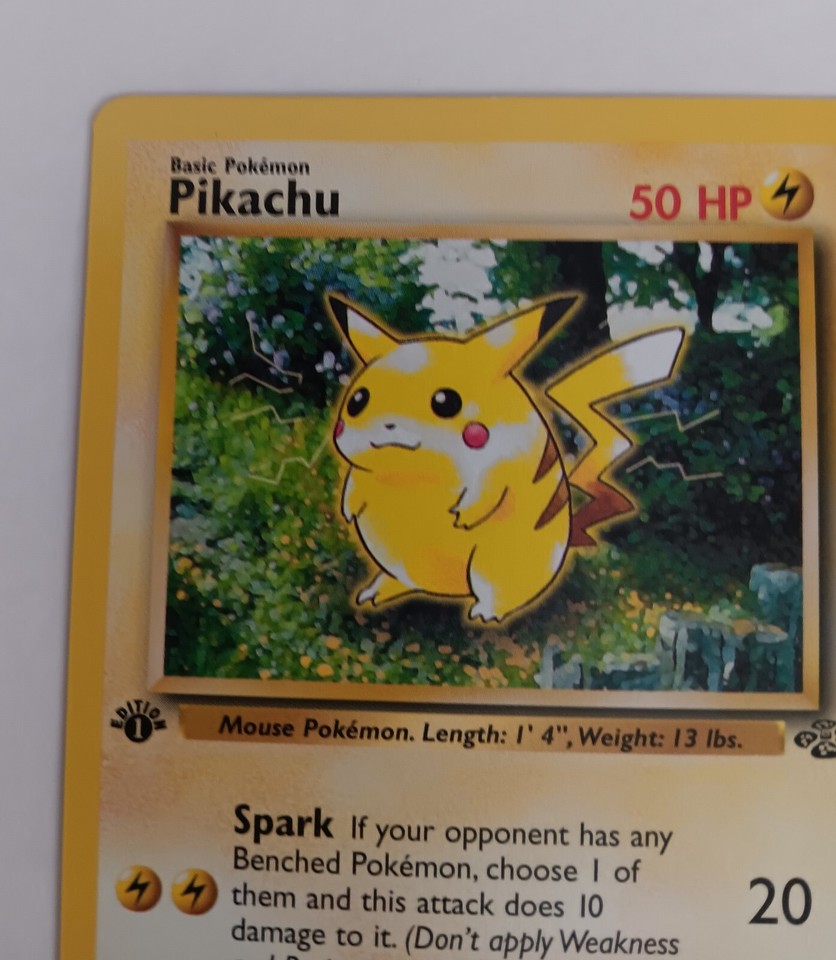 🔥1995 PIKACHU JUNGLE 1ST EDITION VINTAGE CARD 60/64 RED CHEEKS-NEVER ...