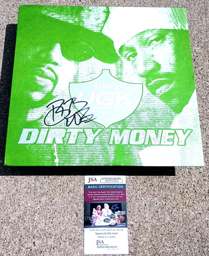 BUN B Dirty Money SIGNED Green Vinyl JSA COA UGK Trill Burger HOUSTON ...