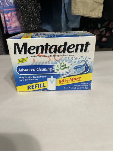 Mentadent 5.25 oz Anticavity Fluoride Toothpaste Refill New Old Stock ...