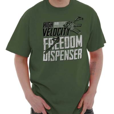 Pro Gun High Velocity Freedom Dispenser Joke Womens or Mens Crewneck T ...