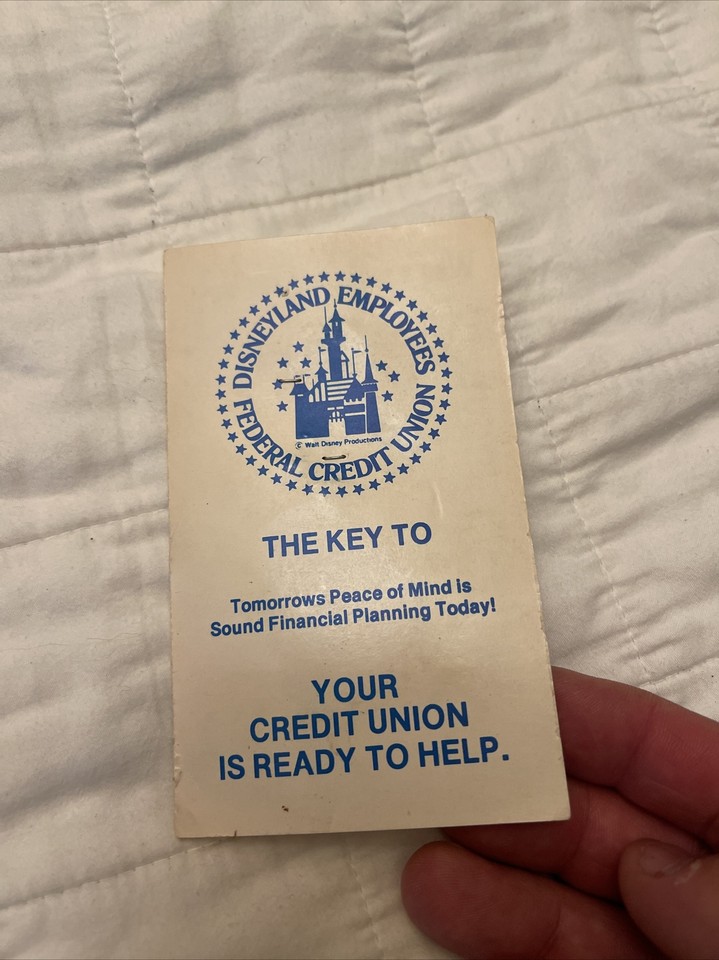 RARE DISNEYLAND EMPLOYEES FEDERAL CREDIT UNION KEY TAG 1970s 80s Still ...