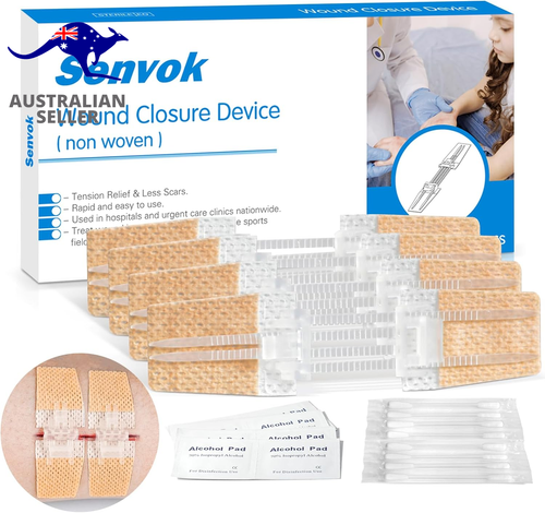 Emergency Wound Closure Device, Zip Stitch Sutures Bandaids Kit 4 Pcs ...