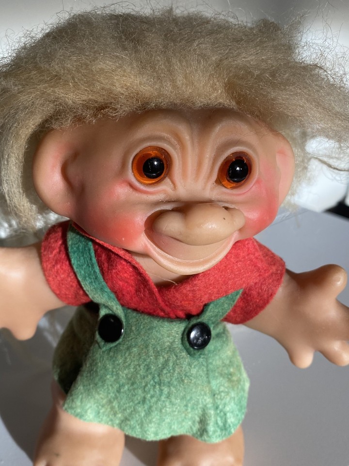 Thomas DAM Troll - Amber Eyes 6" Tall in Original Felt Clothes - Made ...