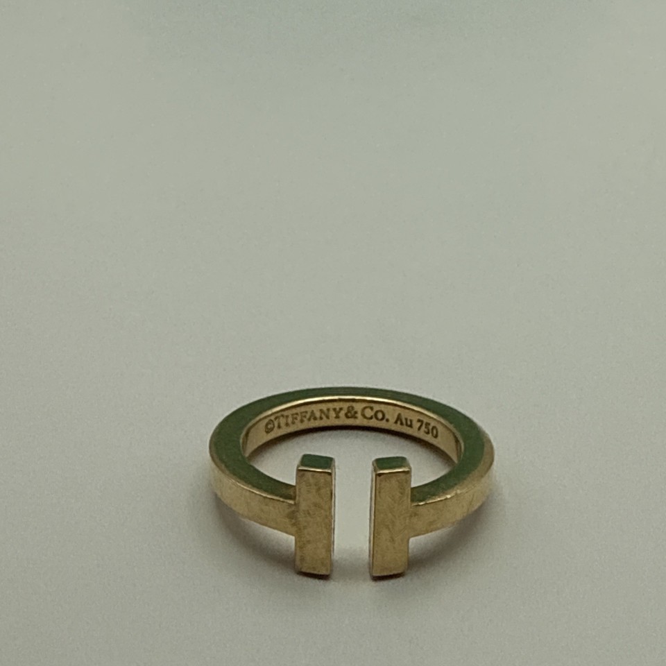 Tiffany & Co 18K Yellow Gold T Square Ring Size 5 | eBay