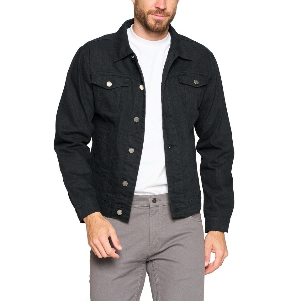 Men’s Red Label Premium Faded Denim Cotton Jean Button Up Slim Fit ...