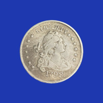 1798 Draped Bust Silver USA Dollar $1 Large Eagle Heraldic Coin | eBay