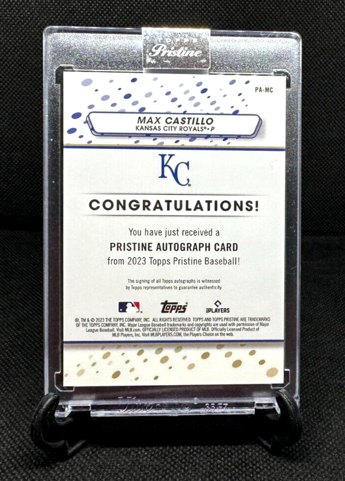 MAX CASTILLO 2023 Topps Pristine Encased Refractor Auto RC #PA-MC | eBay