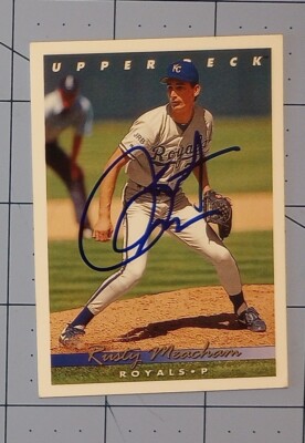 1993 Upper Deck #59 Rusty Meacham (Kansas City Royals) autographed ...