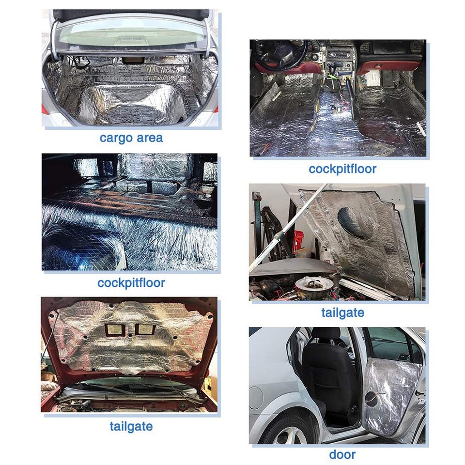 40"x40" Firewall Sound Deadener Car Heat Shield Insulation Deadening ...