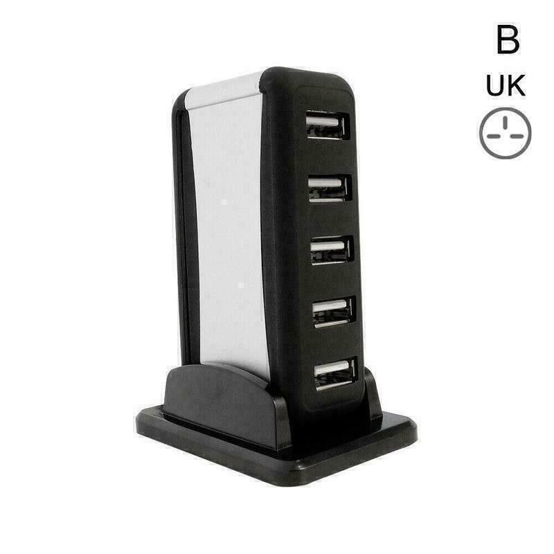 High Speed 7 Port USB HUB 2.0 Multi Splitter Expansion for Laptop Mains ...