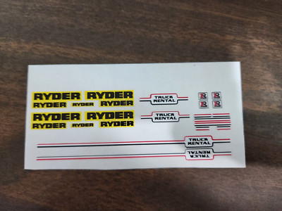 AFX AURORA Ryder Truck Semi Trailer Reproduction Stickers DIE CUT! | eBay