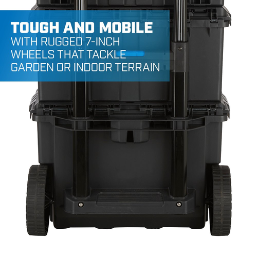 3-in-1 Detachable Mobile Tool Storage Organizer Box Rolling Stack ...