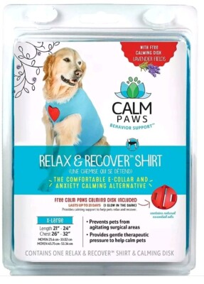 Calm Paws Relax and Recover Shirt XL & Calming Disk Brand New | eBay