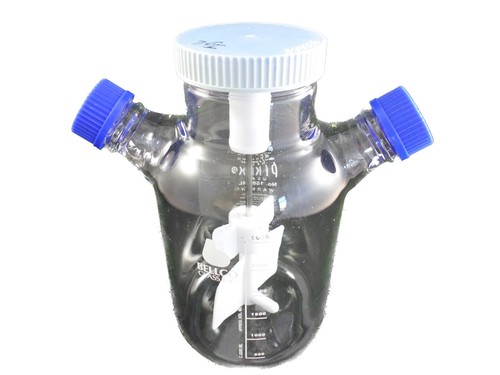 BELLCO 3L Micro-Carrier Spinner Flask With Angled Sidearms 10mm Cap ...