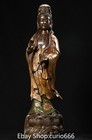 China Cloisonne Enamel Purple Bronze Gilt Kwan-yin Guan Quan Yin Buddha ...