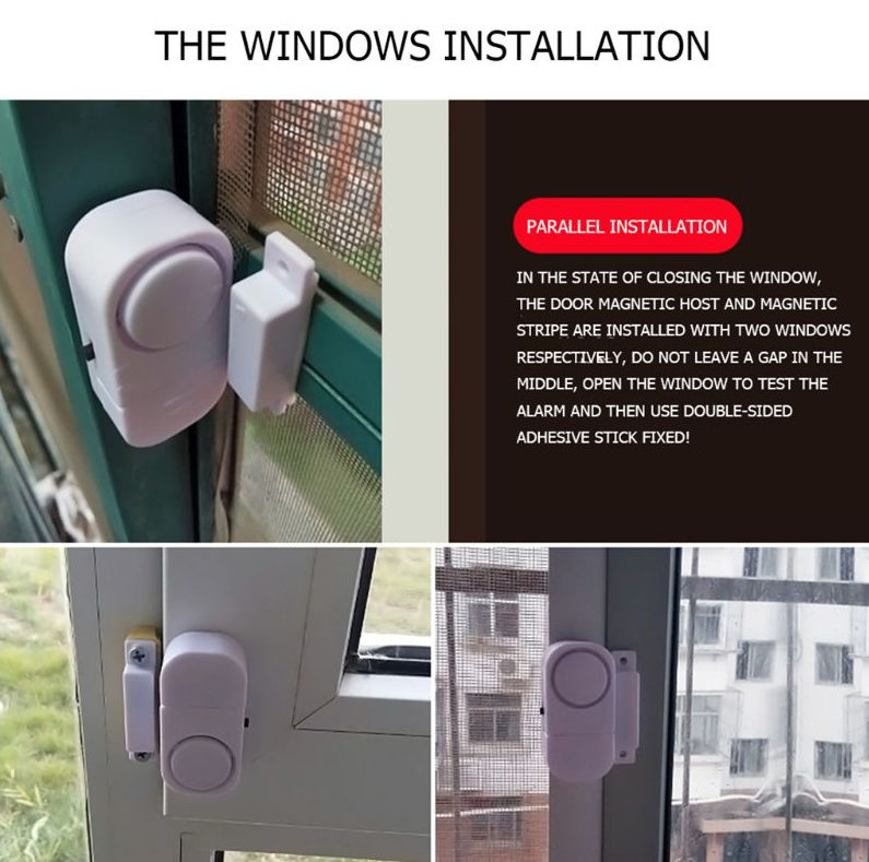 6 PCS WIRELESS Home Window Door Burglar Security ALARM System Magnetic ...