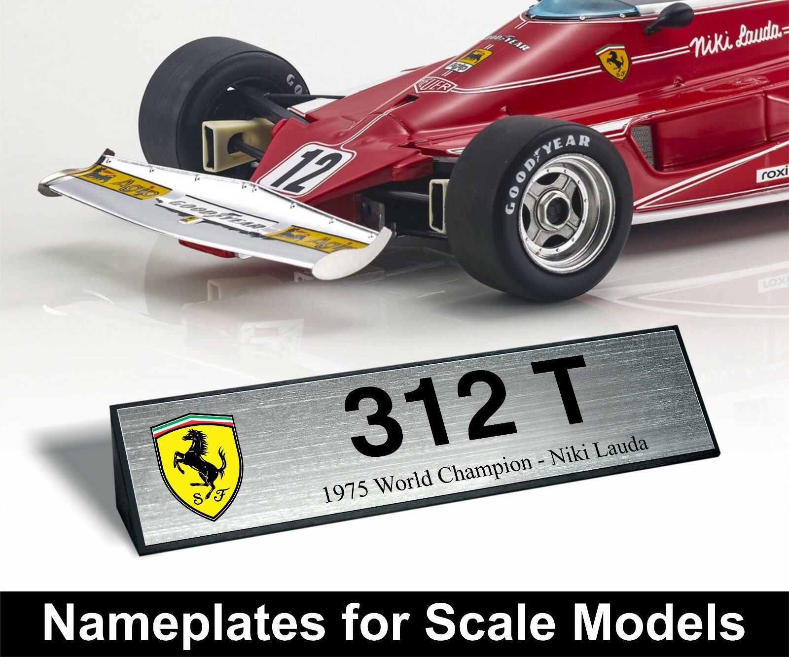 Nameplate for 1/18 Ferrari F1 F2007 248F1 248 F2005 F2004 F2003-GA ...