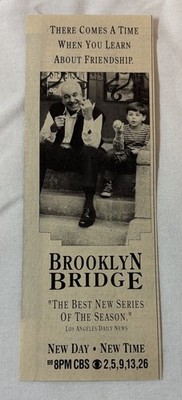 1991 CBS tv ad~ BROOKLYN BRIDGE there comes a time when you learn about ...
