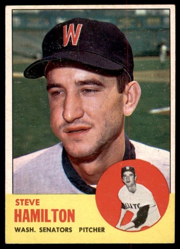 1963 TOPPS STEVE HAMILTON RC WASHINGTON SENATORS #171 EXMT-NM | eBay