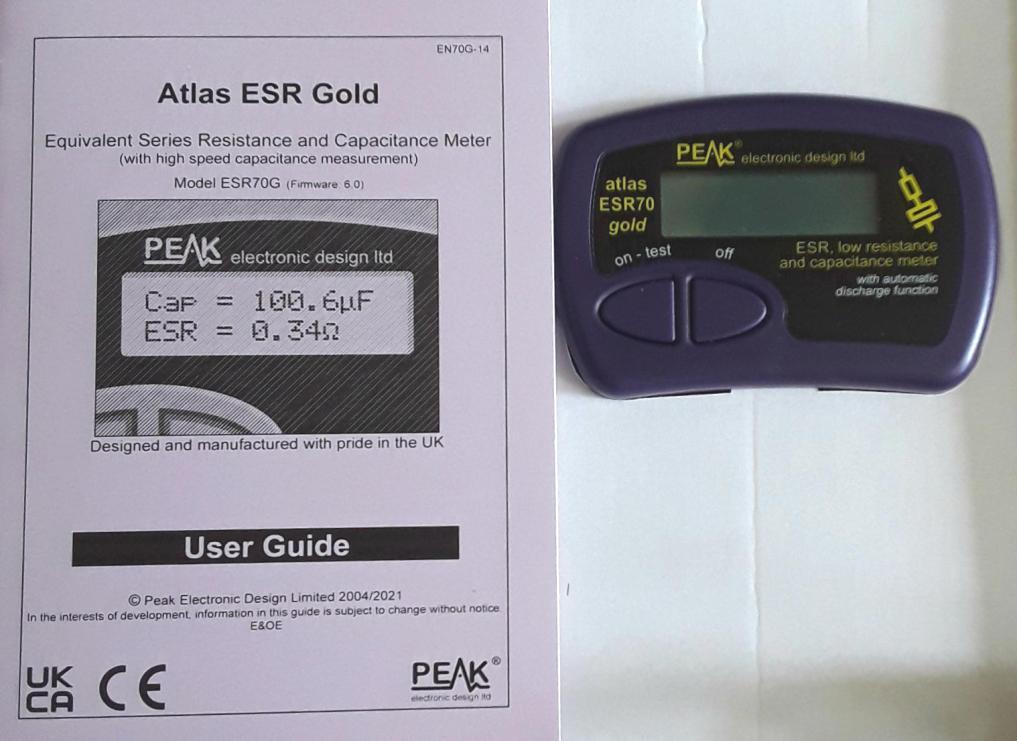 New Peak ESR70 Gold ESR PLUS Meter ESR 70 Resistance Tester w/ Audible ...