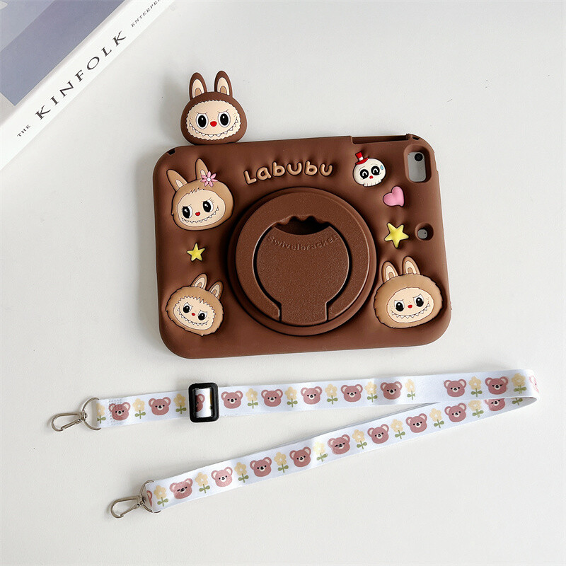 For iPad 11 10th 10.9" 9 8 7 mini 6 5 4 3 Air 1 Pro LABUBU Shockproof ...