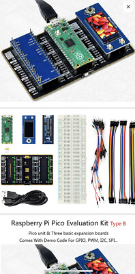 Raspberry Pi Pico Evaluation Kit Package B Includes Pico with Pre ...