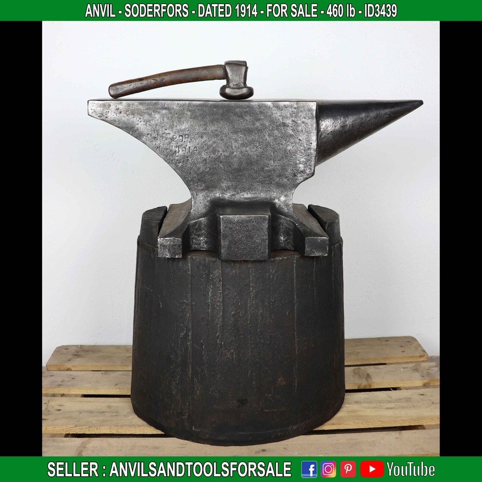 ANVIL - SODERFORS - DATED 1914 - 460 lb - ID3439 | eBay