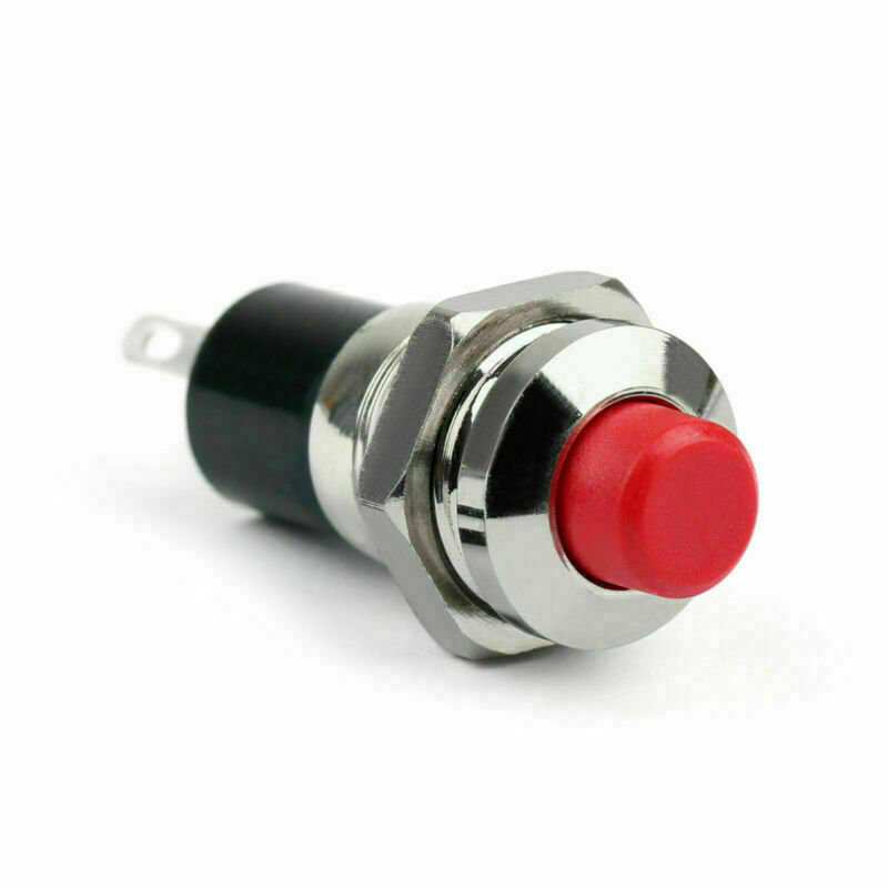 New Mini Push Button SPST Latching N/O OFF-ON Switch 10mm R/B Fit For ...