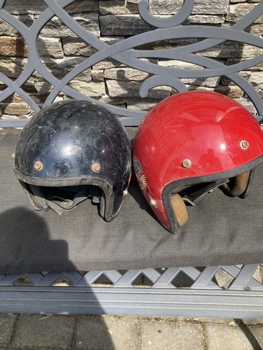 Vtg 60/70s BELL Harley Davidson Motorcycle/Auto Racing Helmets Unknown ...