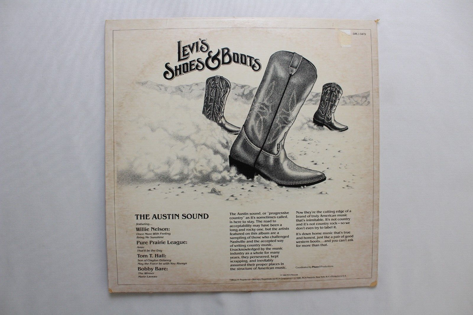 LEVI'S SHOES & BOOTS THE AUSTIN ALL STAR SOUND LP 12" VINYL RECORD ...