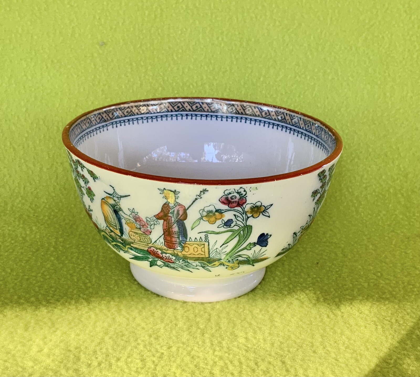 Antique Edge Malkin & Co E. M. & Co Cream CHANG Bowl 5 5/8" Chinoiserie | eBay