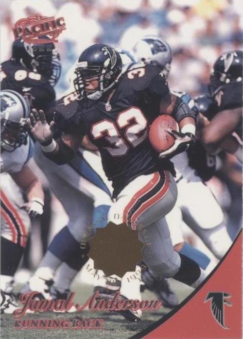 1999 Pacific - Jamal Anderson #16 Opening Day Missing Serial Number for ...