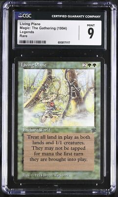 LIVING PLANE Legends Rare Reserved List CGC 9 Mint MTG [Nostalgium] | eBay