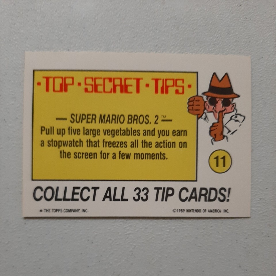 Vintage 1989 Nintendo Series 1 Card Stickers #11 Super Mario Bros | eBay