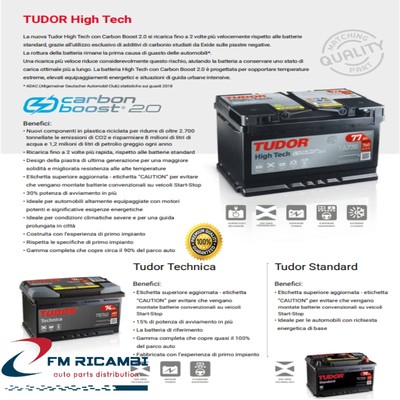 TA770 TUDOR TUDOR (L03) HIGH TECH 77AH 760EN 278X175X190 DX B13 | eBay