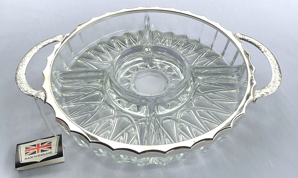 VTG Queen Anne Silverplated Tableware Round Condiments Serving Dish 12 ...