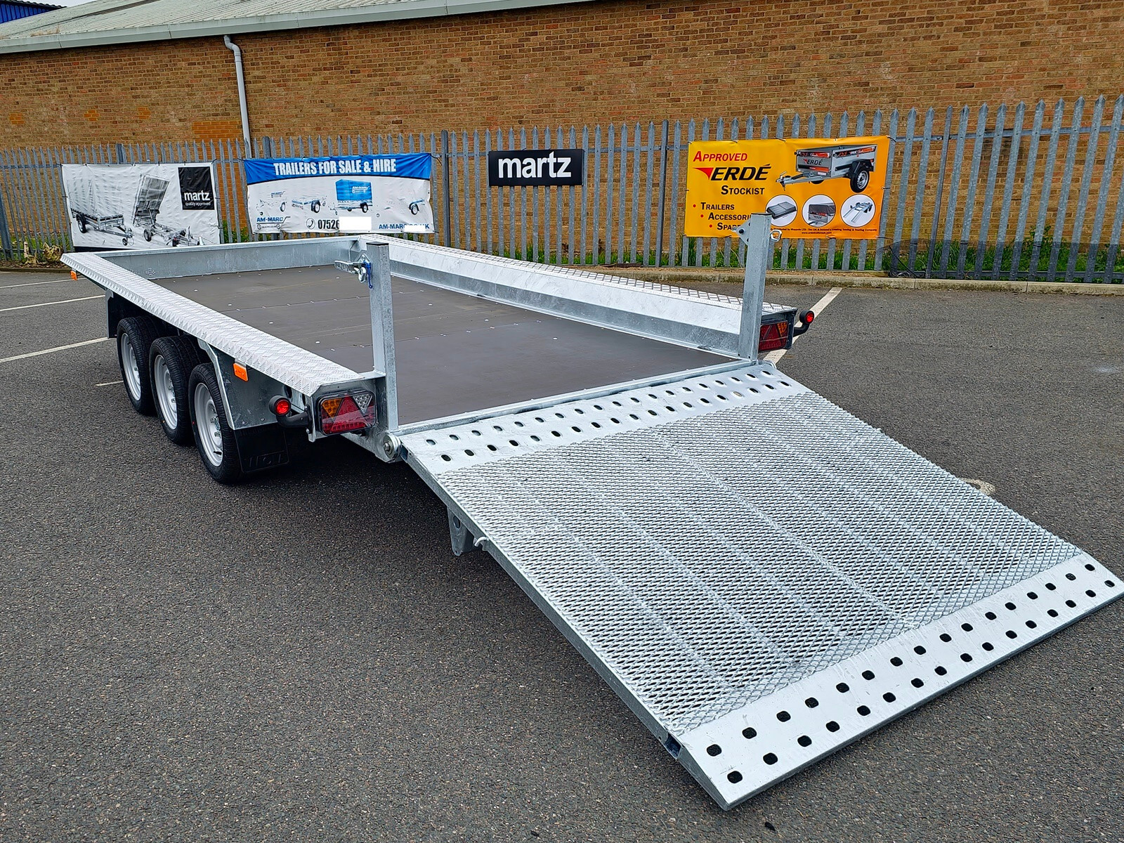 NEW Car Trailer Plant Mini Digger Excavator Ramp Tailgate 3500kg 4m x 1 ...