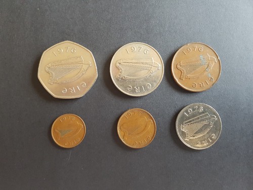 Set Of 6 old Irish Coins minted in 1976 1/2p 1p 2p 5p 10p 50p | eBay