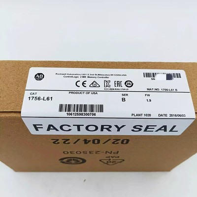 New Sealed Allen-Bradley 1756-L61 ControlLogix 2MB Memory Controller ...