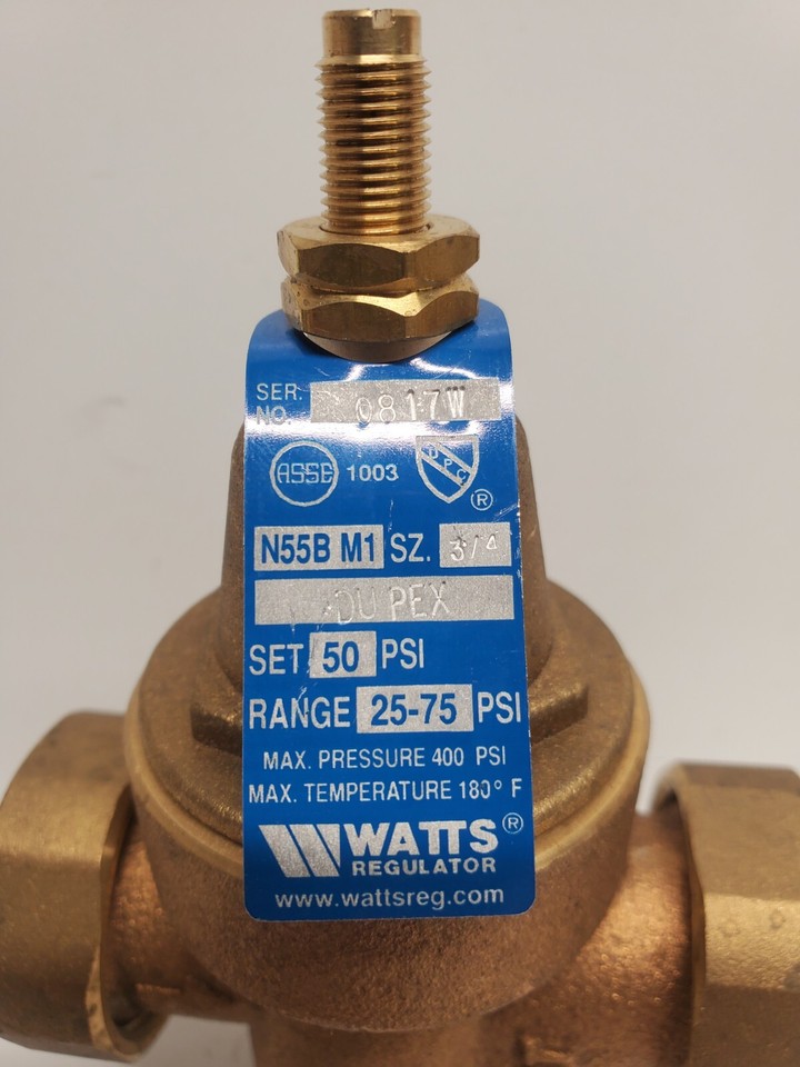Watts Water Pressure Reducing Valve 1/2"-1" Series N55B-M1 | eBay