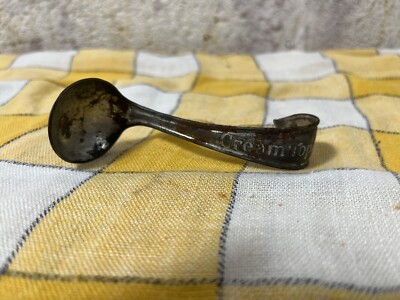 Antique Cream Top Dairy Spoon 1924 1925 Original Aged Finish Some Rust ...