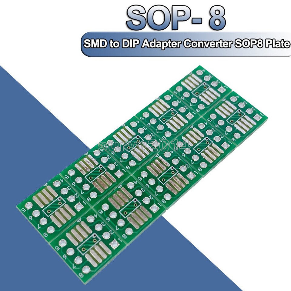 20PCS SOP8 SO8 SOIC8 TO DIP8 Interposer board pcb Board Adapter Plate ...