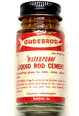 Gudebrod Liquid Rod Cement #333 One Fluid Ounce Waterproof Solvent Type ...