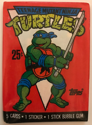 1989 Topps Teenage Mutant Ninja Turtles Sealed (Leonardo) Wax PACK, 5 ...