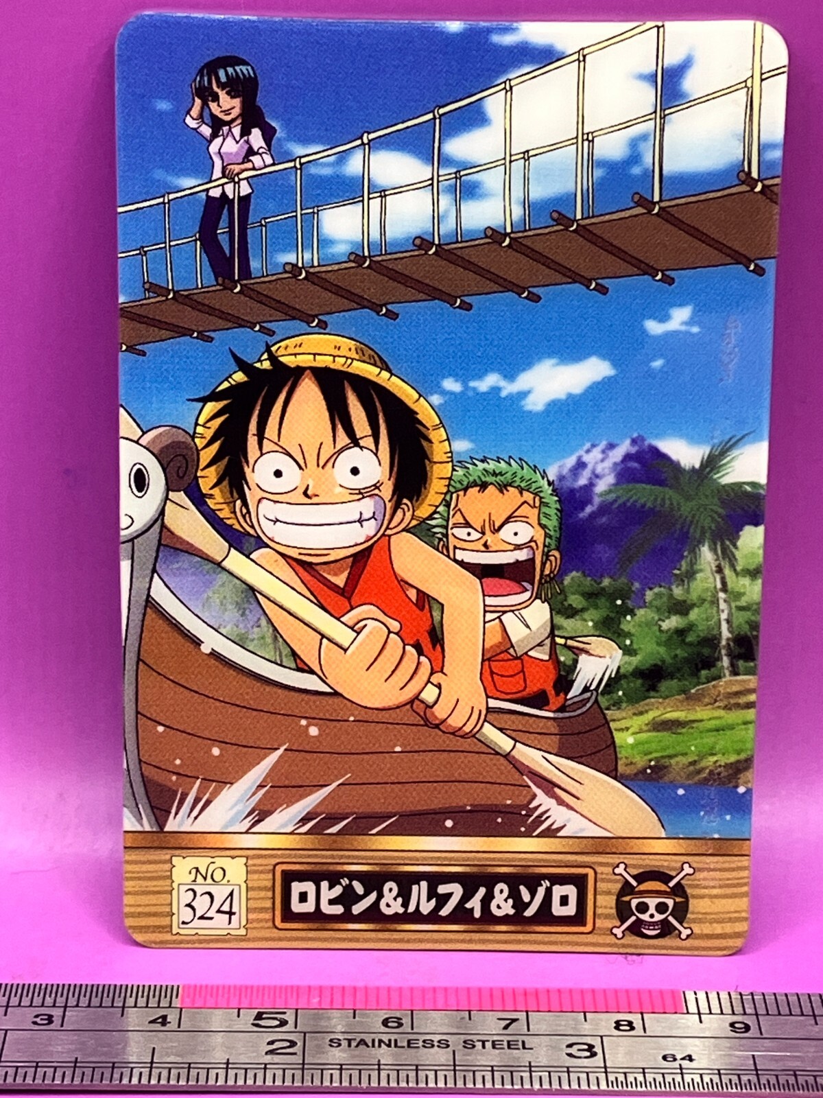 Luffy Zoro Robin 324 One Piece King of Pirates Gummy Card 2005 BANDAI ...