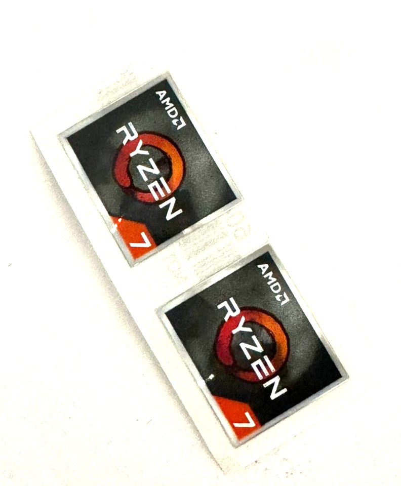 2 x AMD RYZEN 7 Desktop / Laptop Sticker Label Decal 19mm x 16mm | eBay