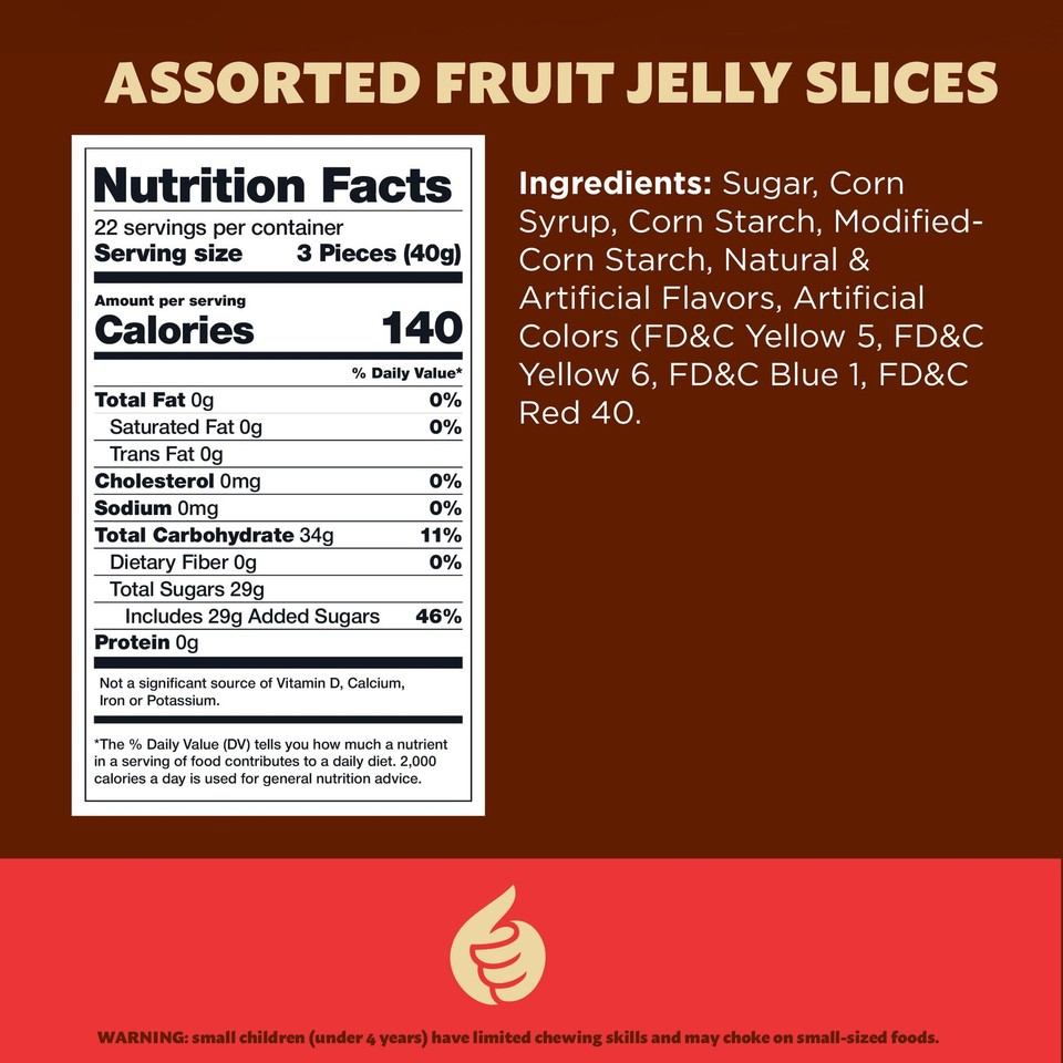 Fruit Slices Jelly Candy | 2 Pound Bulk Bag | Assorted Flavors | Sugar-Dusted... 810023298175| eBay